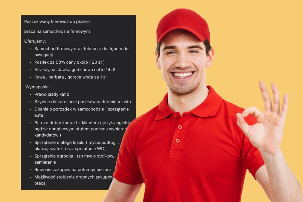 Oferta pracy roku. 14 zł/h i można kupić od szefa wrzątek za złotówkę ...