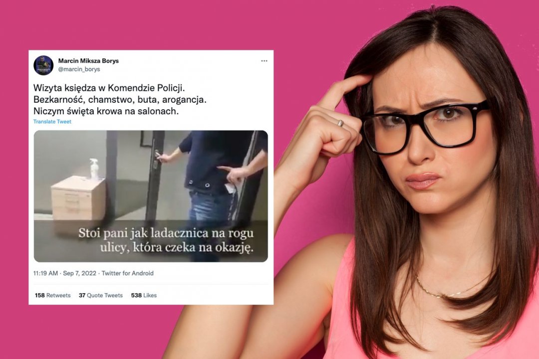 Ksiądz Woźnicki zbeształ policjantkę za to, że stoi jak ladacznica ...